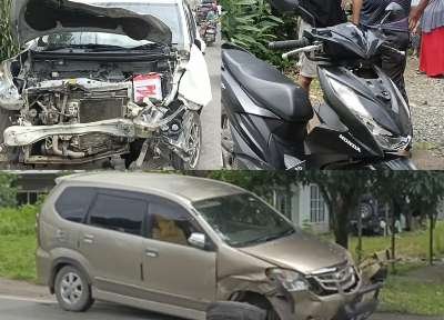 Kecelakaan Beruntun di Tapin, Tiga Kendaraan Terlibat dan Sejumlah Korban Dilarikan ke Rumah ...
